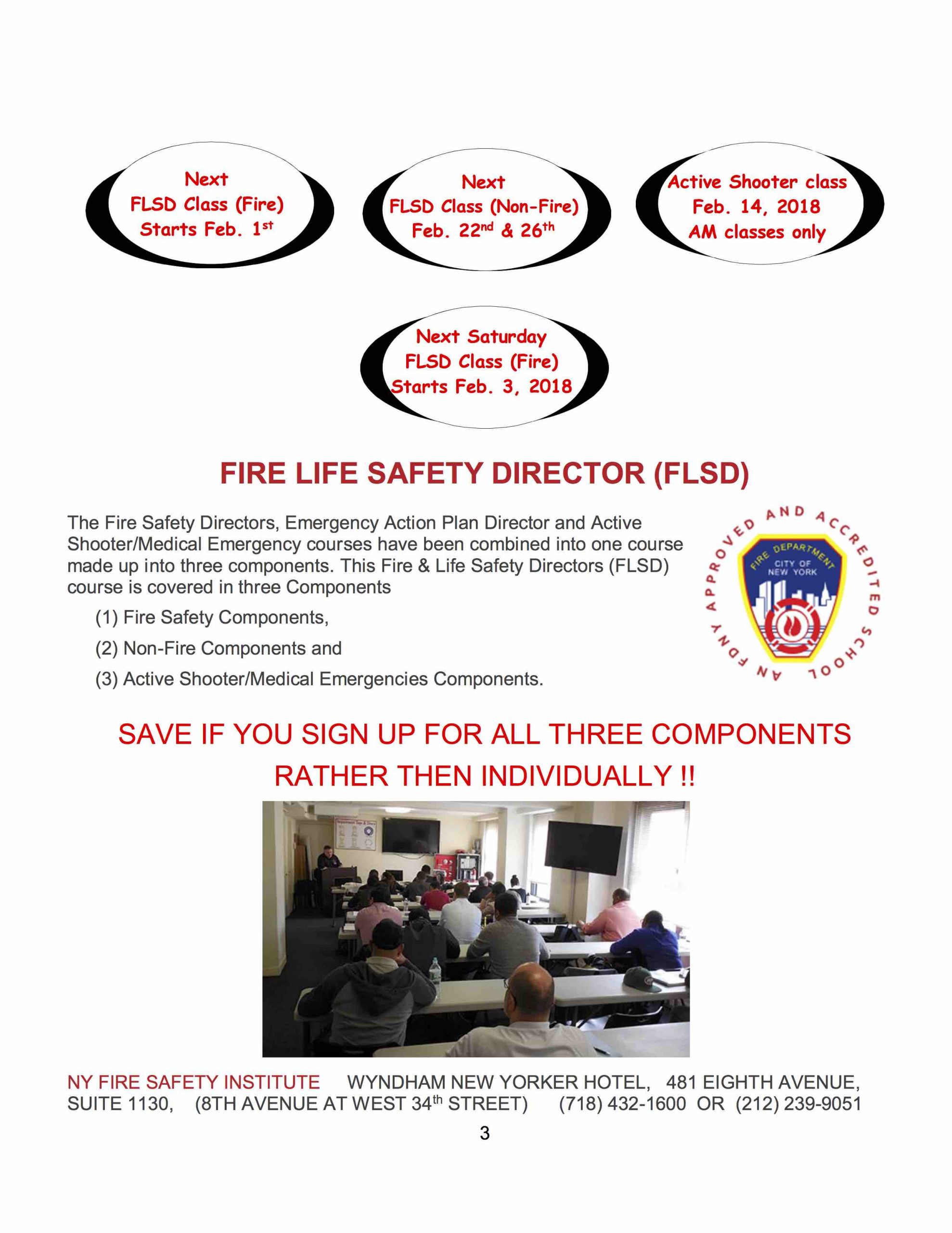 Fire Safety Message January 2018 – NY Fire Consultants Inc.